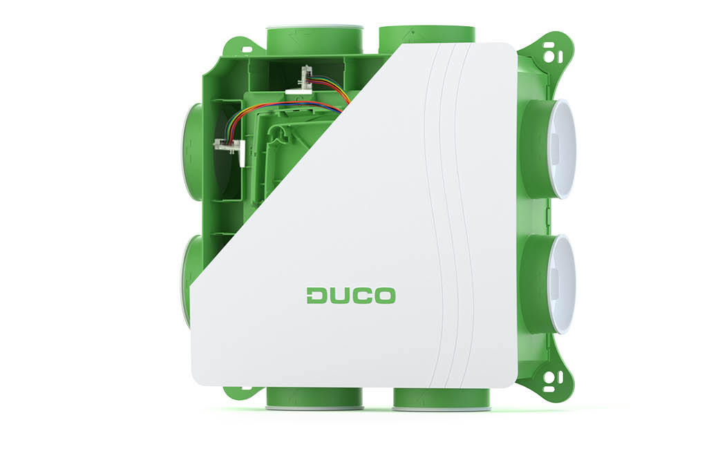 DucoBox Silent ventilatiebox compact, stil en met ingebouwde vochtmeter ...
