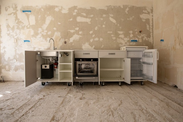 Tijdelijk te plaatsen noodkeuken - Bouwproducten