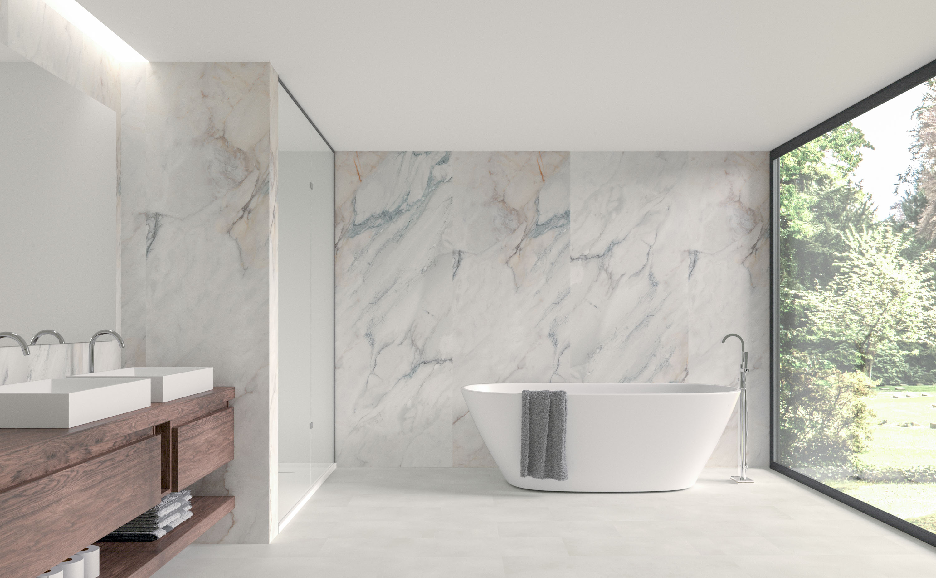 Aqua-Step XL vloer- en wandpanelen, zeer geschikt voor wandafwerking in ...