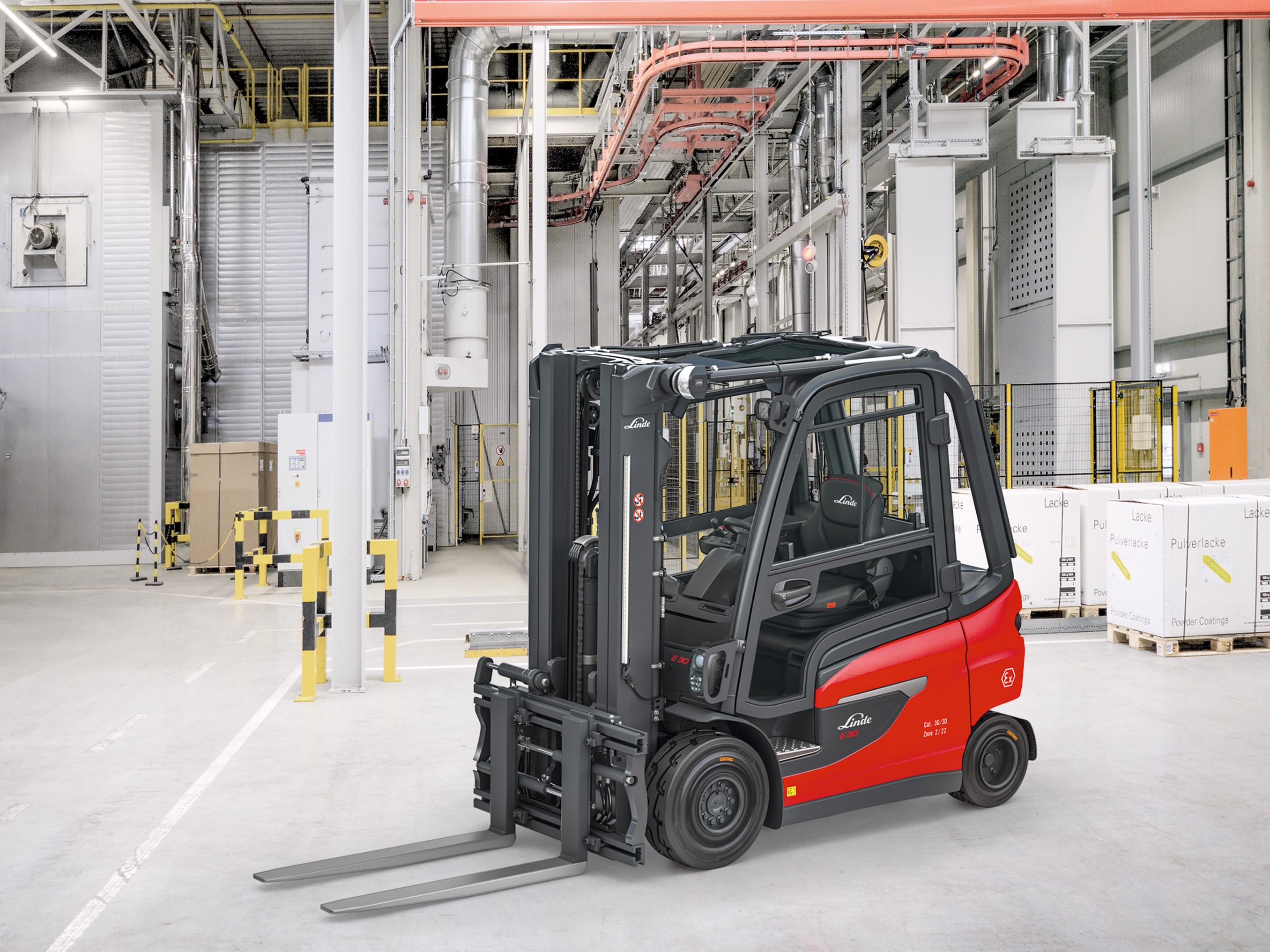 Linde E20 - E35-serie elektrische heftrucks ook in explosie beveiligde uitvoeringen beschikbaar ...