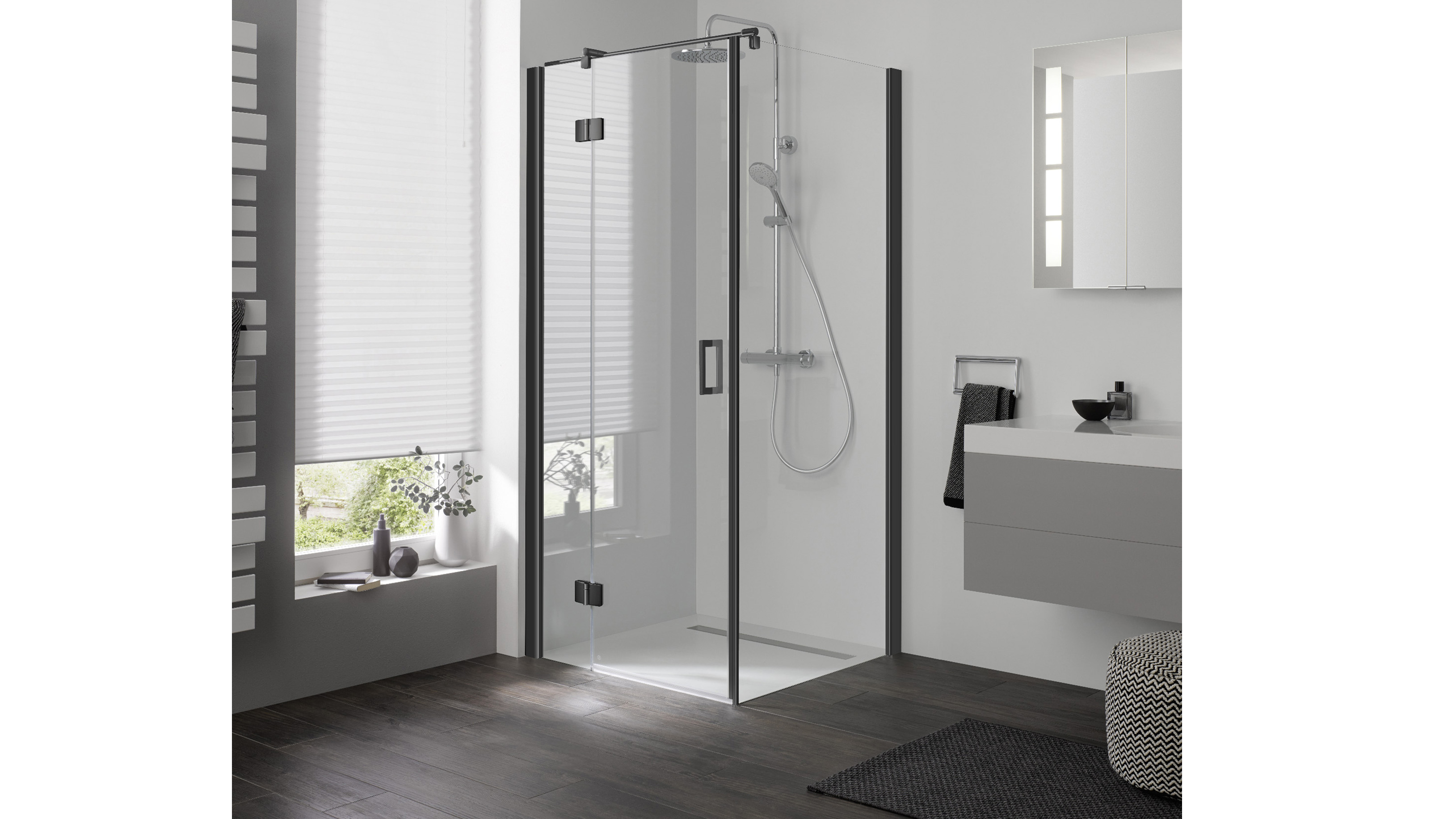 Aperto douchecabine (mat zwart) - Bouwproducten